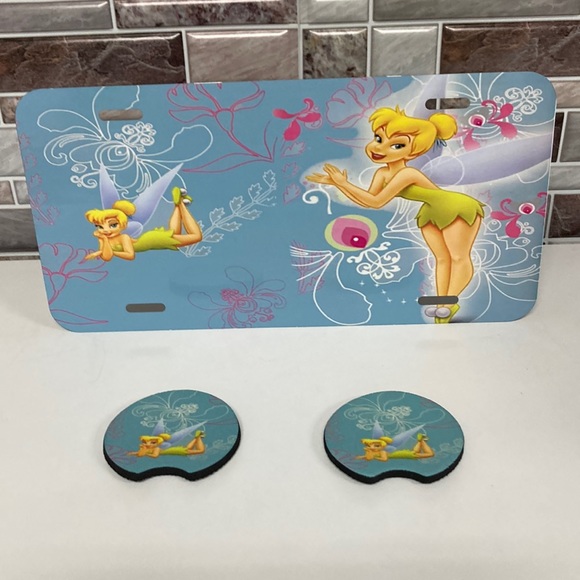 Wall Decor | Tinker Bell License Plate With Cup Holder Inserts | Poshmark